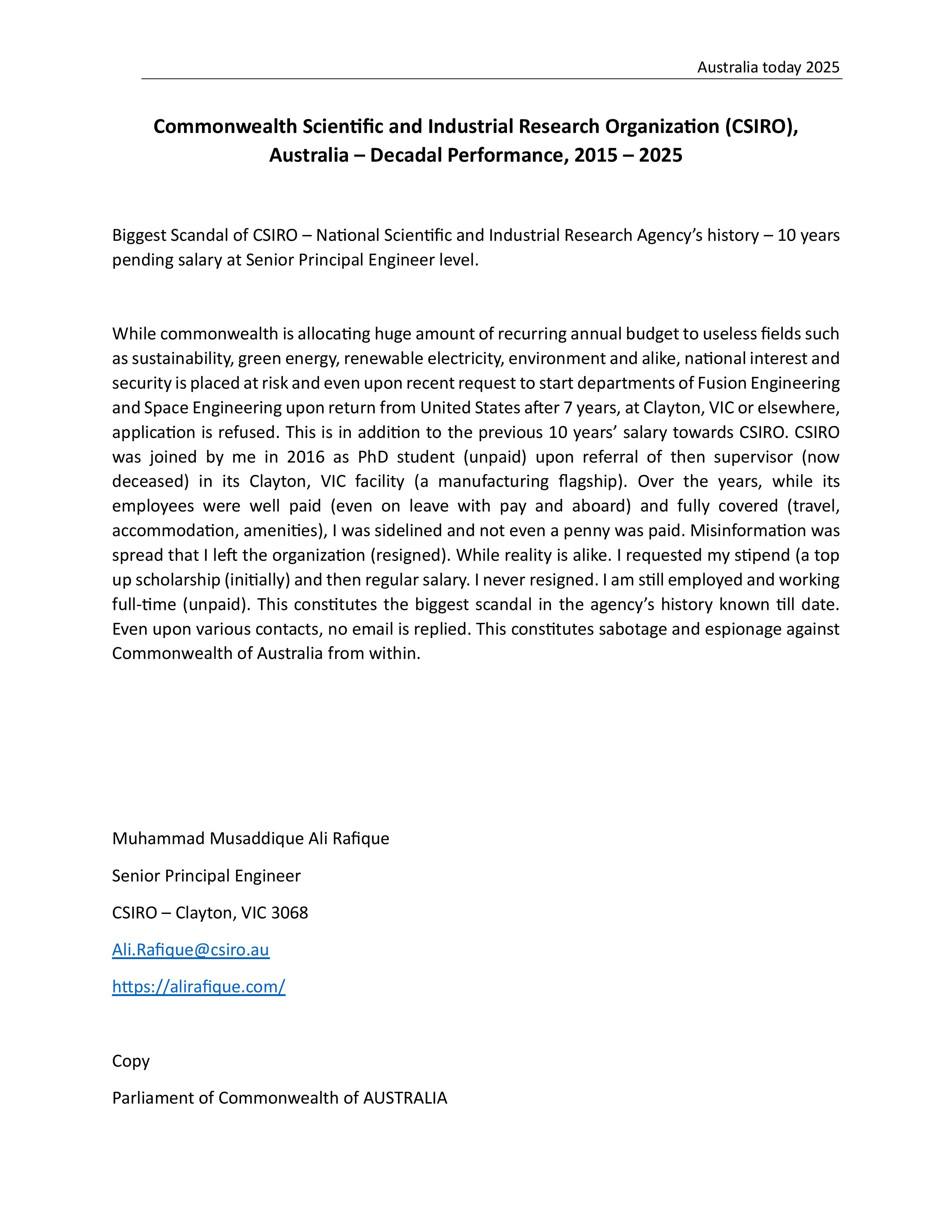 Commonwealth Scientific and Industrial Research Organization (CSIRO ...